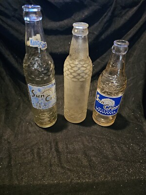 Vintage Lot of 3 1950's Sun Crest Soda Bottles/Collectables | eBay