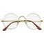 Round Glasses Retro Vintage Classic Round Metal Clear Lens Glasses W ...