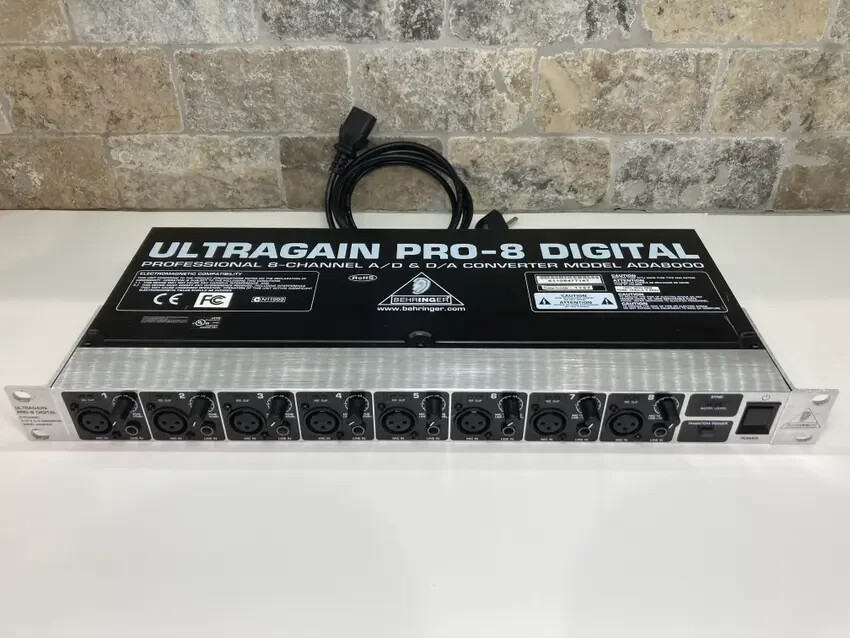 Behringer Ultragain Pro-8 Digital ADA8000 8-Channel Mic Preamp A/D ...