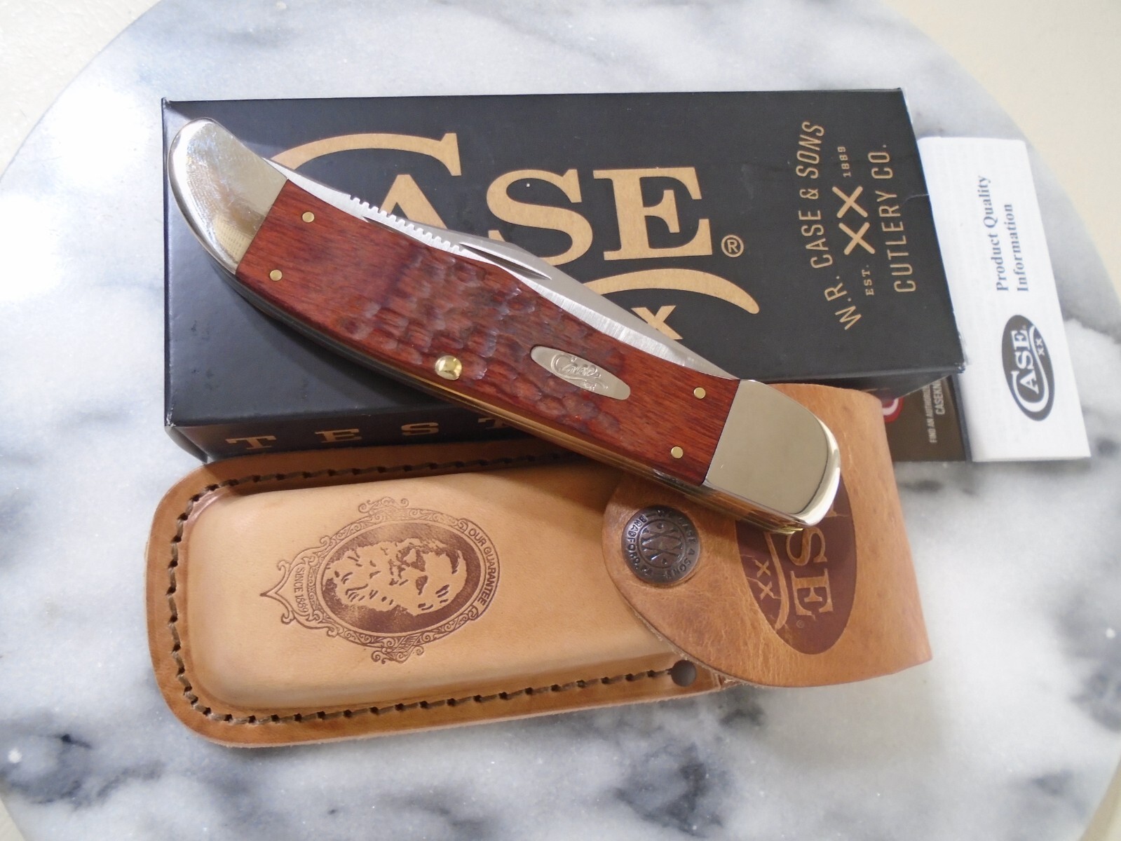 Case XX 2 Blade Folding Hunter Pocket Knife 6265 SS Jig Rosewood CA00189 Sheath | eBay