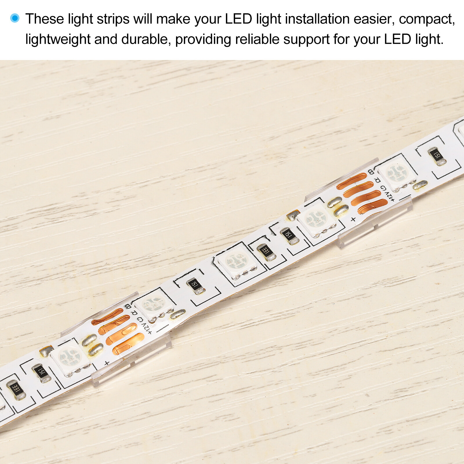 Strip Light Mounting Clips, 50 Pcs Clear LED Strip Light Bracket ...