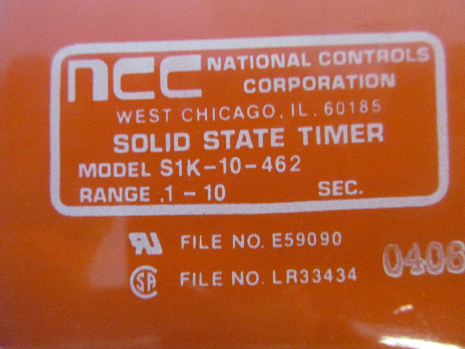 New NCC Solid State Timer S1K-10-462 Free Shipping | eBay