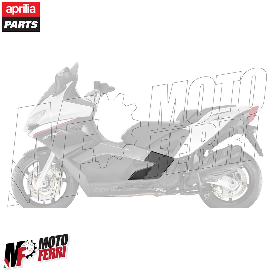 Mf6140 - Left Footboard Fairing Metallic Gray Original Aprilia Srv 850 ...