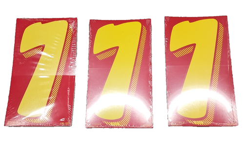 3 Pack Red Yellow Car dealer stickers windshield Vinyl Numbers Decals 7 ...