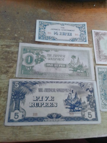 5 - WW2 JAPANESE INVASION RUPEES CURRENCY NOTES | eBay