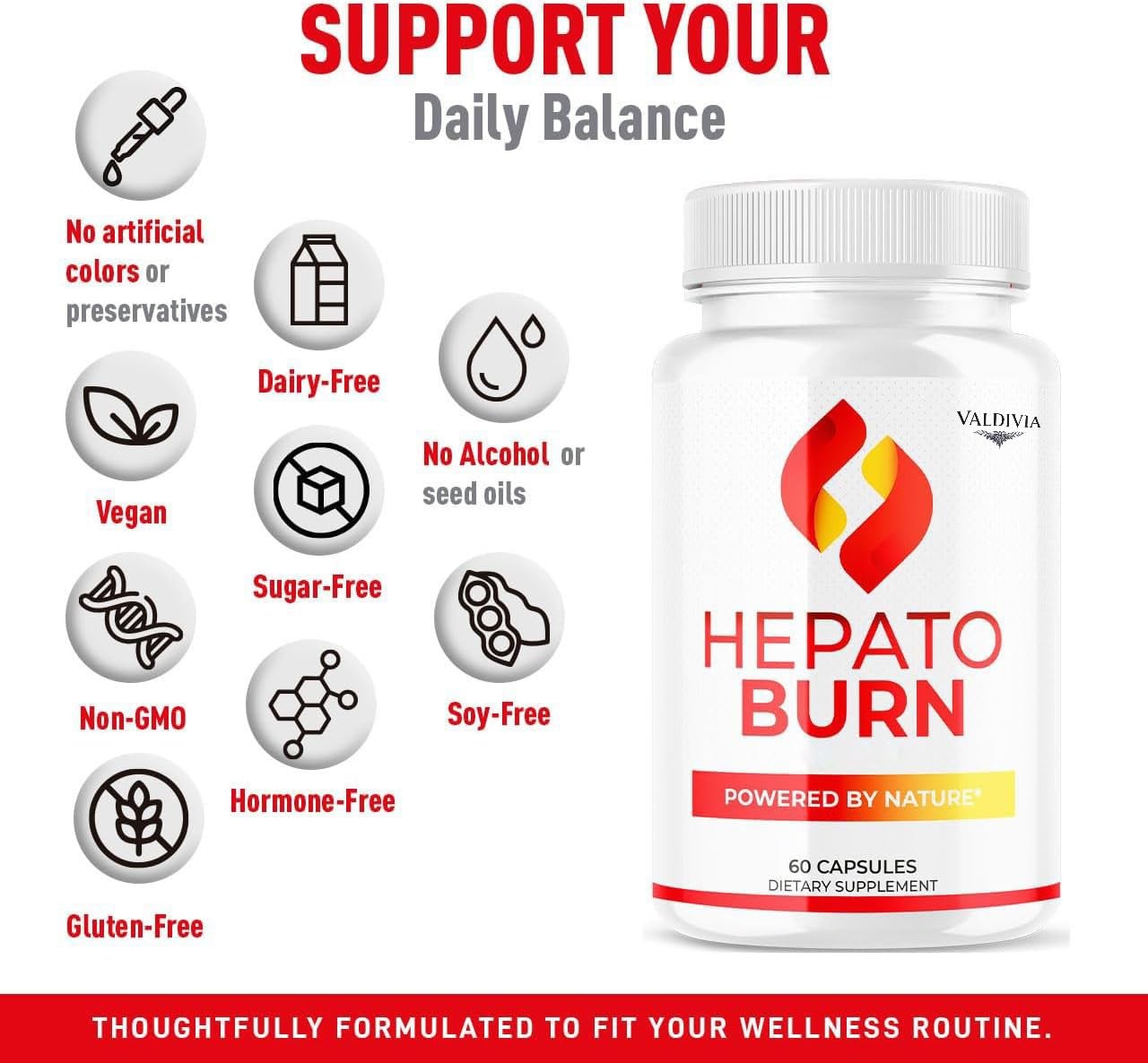 Valdivia Hepato Burn 60 Capsules Dietary Supplement Made in USA ...