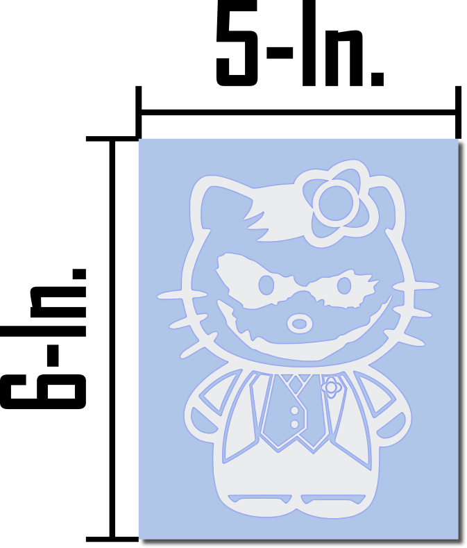 Hello Kitty DC Bat Family 6-inch Parody Vinyl Decals, Black or White | eBay