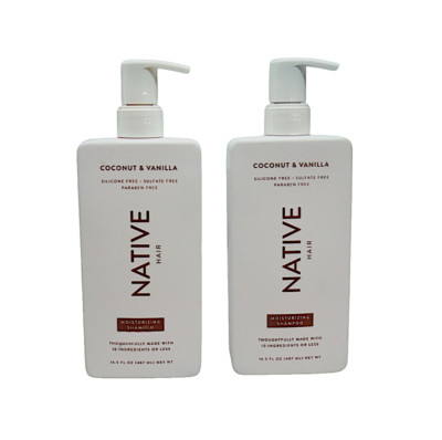 2 pk Native Moisturizing Shampoo ( Coconut & Vanilla ) 16.5 fl. oz ...