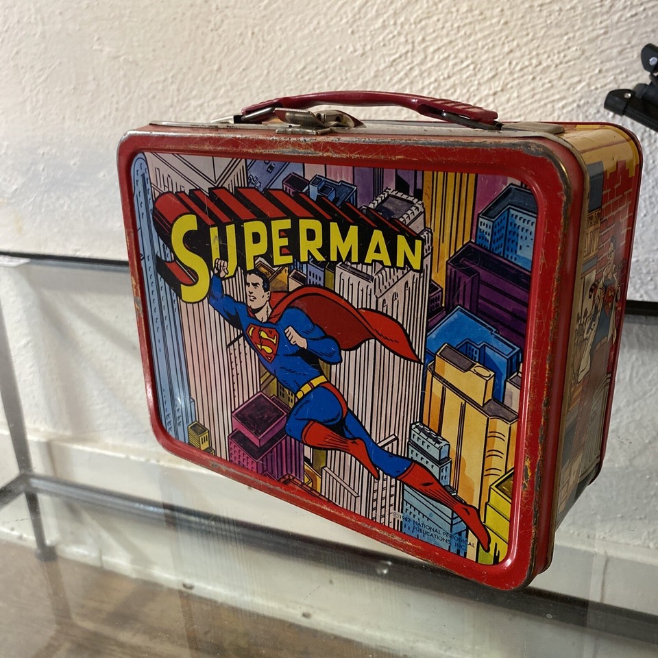 Vintage 1967 Superman Metal Lunchbox - Lunch Box only (no thermos) All ...