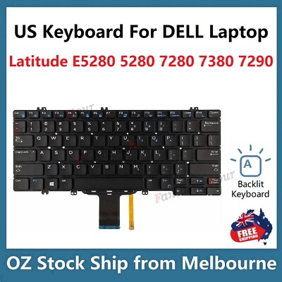 Backlit Keyboard DELL Latitude 5280 5288 5289 5290 7280 7290 7380 7390 ...