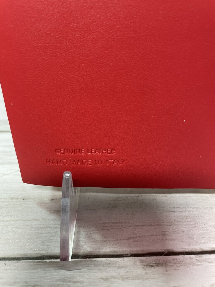 Leather Journal Notebook - Handmade in Italy - Red w/JOURNAL Cover - 6 ...