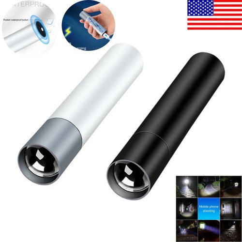 Mini LED Flashlight Tactical Light Super Bright Torch USB Rechargeable ...