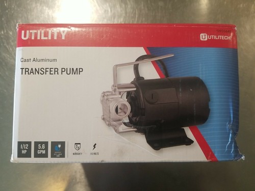 Utilitech 1/12 HP Cast Aluminum Water Transfer Pump 115V 5.6GPM 0955645 ...