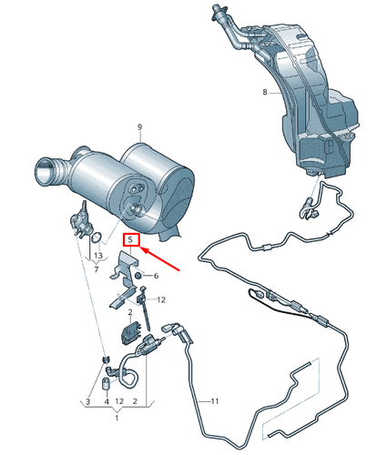 NEW AUDI Q8 4MN DIFF. PRESSURE SENSOR BRACKET 4M0131649H 4M0-131-649-H ...