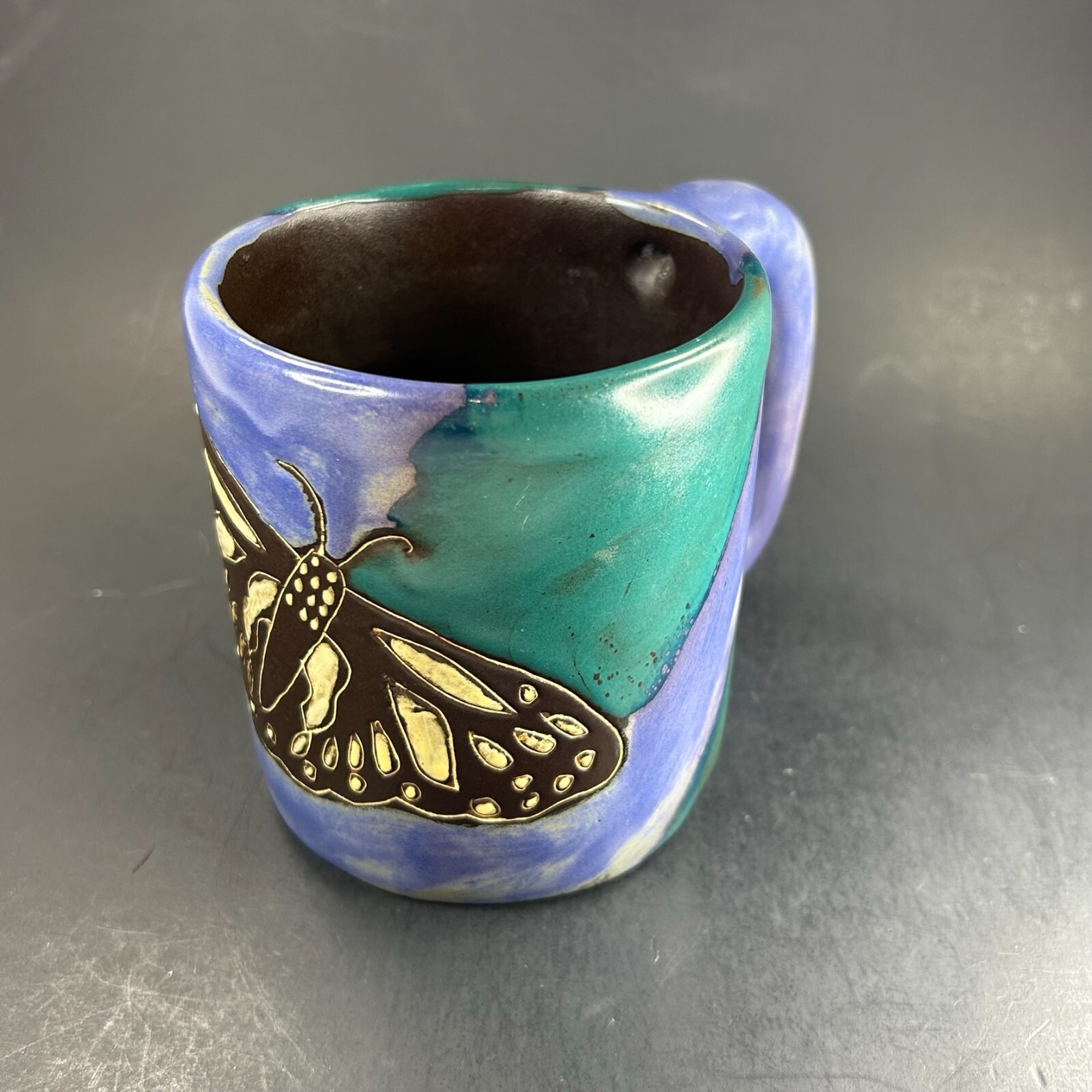 Mara Pottery Butterfly Moth Stoneware Coffee Mug Mexico | eBay