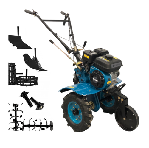 7.5HP Petrol Tiller Farm Rotavator Cultivator Machine, 4Stroke, 2-Wheel ...