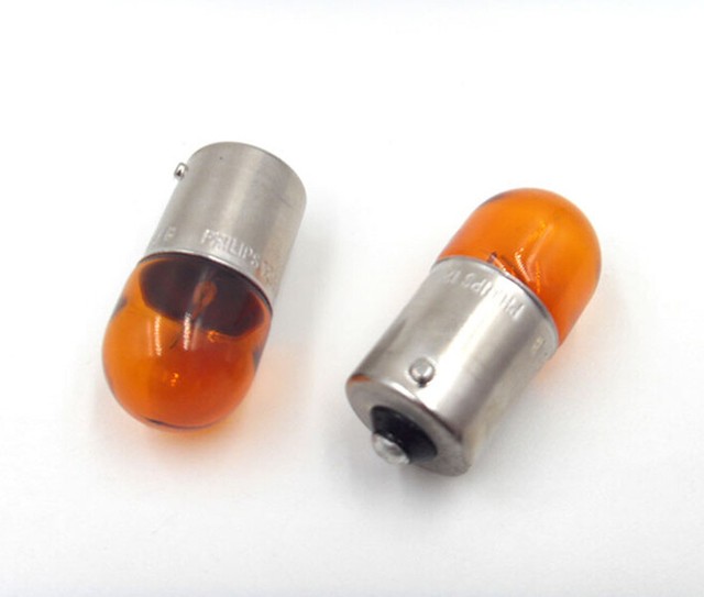 Philips 12v Ry10w Yellow Amber Bulb Light Lamp Ampoule Bau15s 12093 ...
