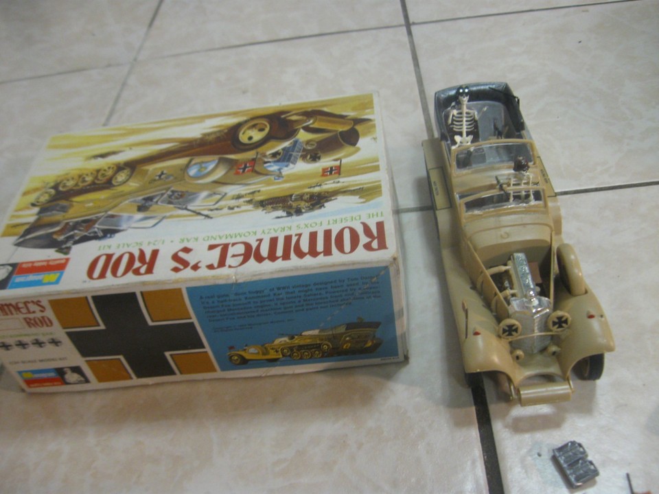 1969 VINTAGE MONOGRAM 1/24 SCALE ROMMEL'S ROD MODEL KIT with BOX ...