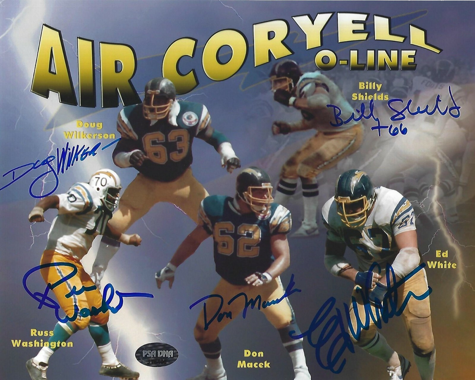 Chargers Air Coryell Signed 8x10 Photo PSA/DNA Doug Wilkerson Ed White ...