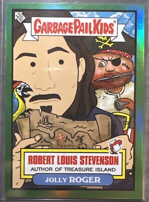 2023 Topps GPK X Ermsy Robert Louis Stevenson “Jolly Roger” Green Foil ...