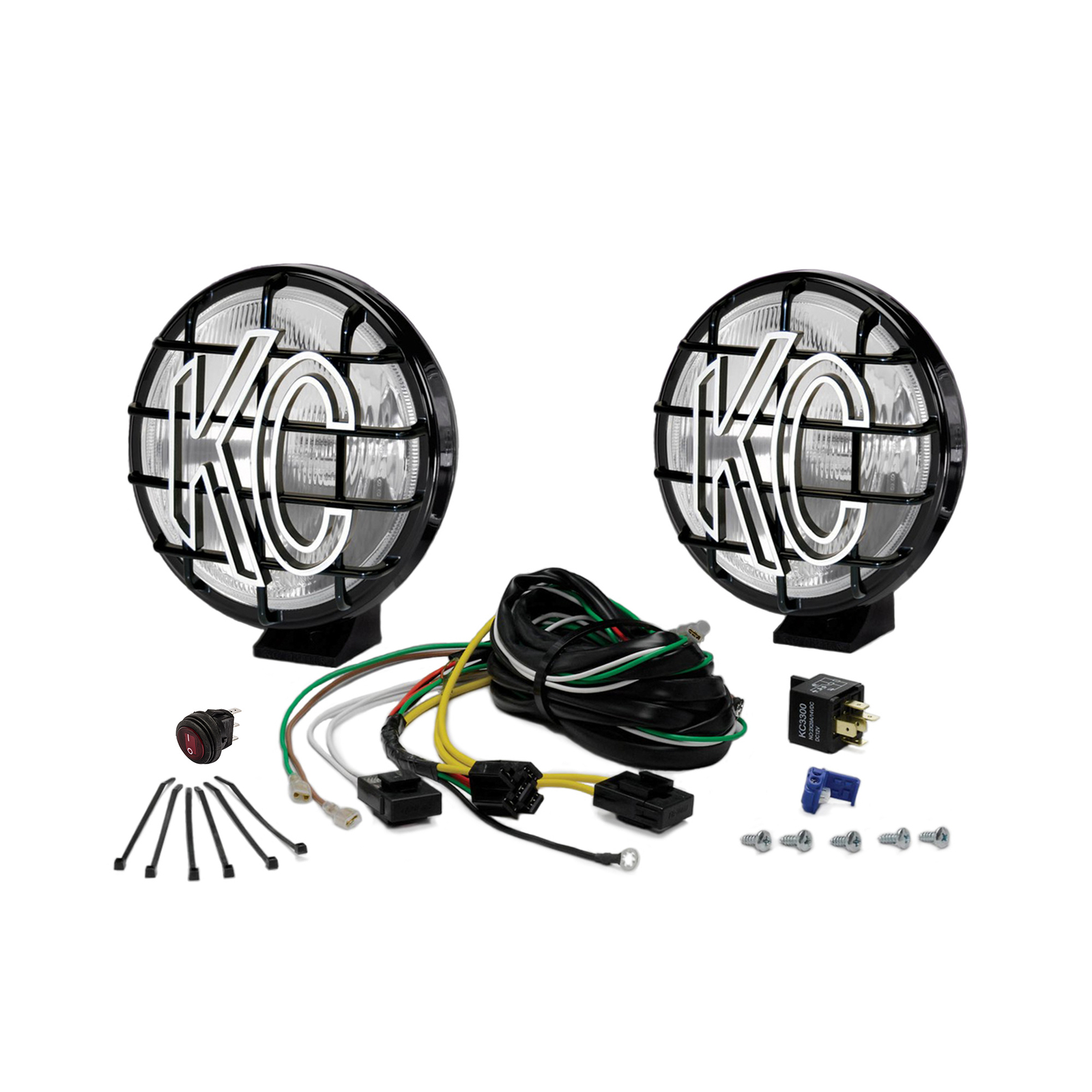 KC HiLites 6" Apollo PRO Halogen 100W Offroad Lights Set Fog Beam