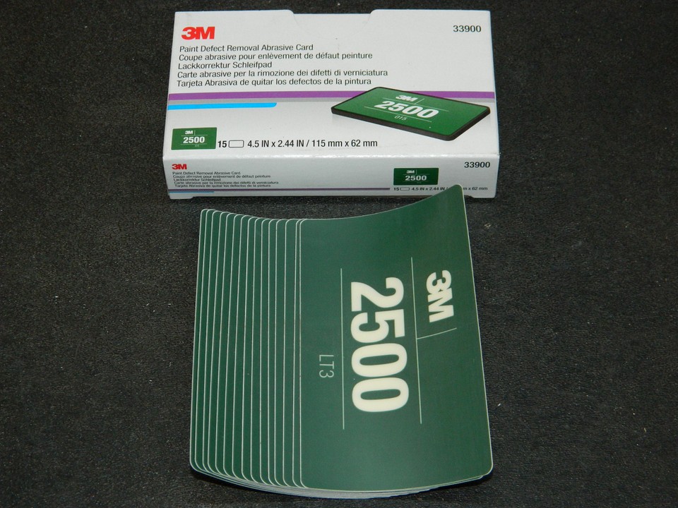 NEW 3M PAINT DEFECT REMOVAL ABRASIVE CARD KIT REMOVES DIRT NIBS & PAINT ...