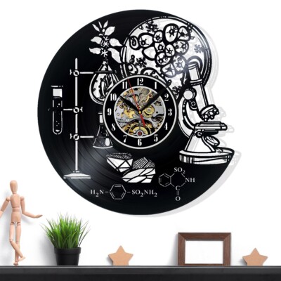 Biology Vinyl Wall Clock - Retro Decor - Unique Home Accent - Perfect ...
