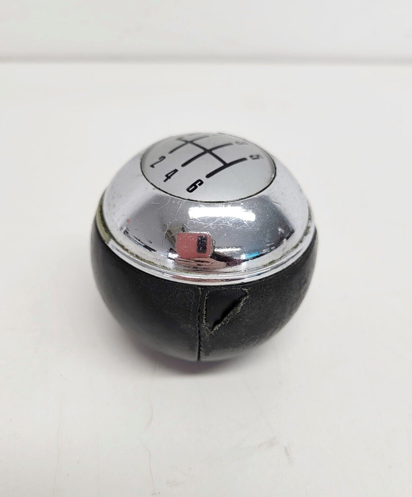 MINI Cooper S 6 Speed Gear Knob Chrome / Black Leather BMW R53 R52(S ...