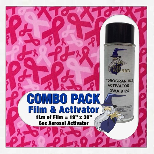 hydrographic film / activator Pink Ribbon hydro dip dipping wizard ...