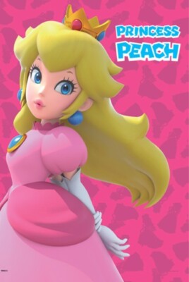 SUPER MARIO PRINCESS PEACH 24x36 POSTER GAMING GAMER NINTENDO PEACH ...