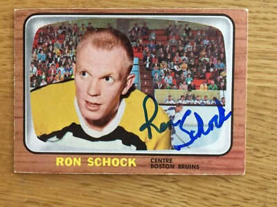 Boston Bruins Ron Schock Signed 1966 -67 Topps card | eBay