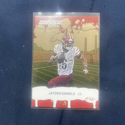 2025 Sage Artistry Football Jayden Daniels RED Color Match | eBay