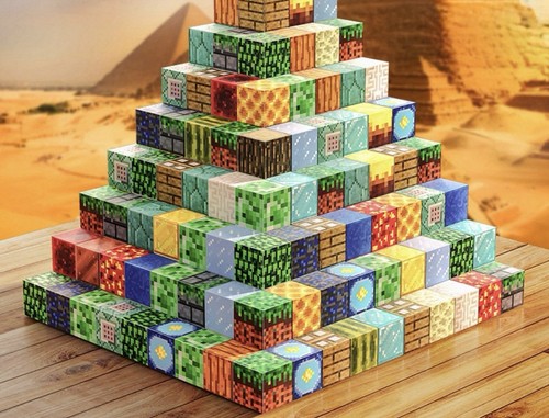 New 62-Piece Magnetic Minecraft-Style Block Set ,Boys & Girls, With ...