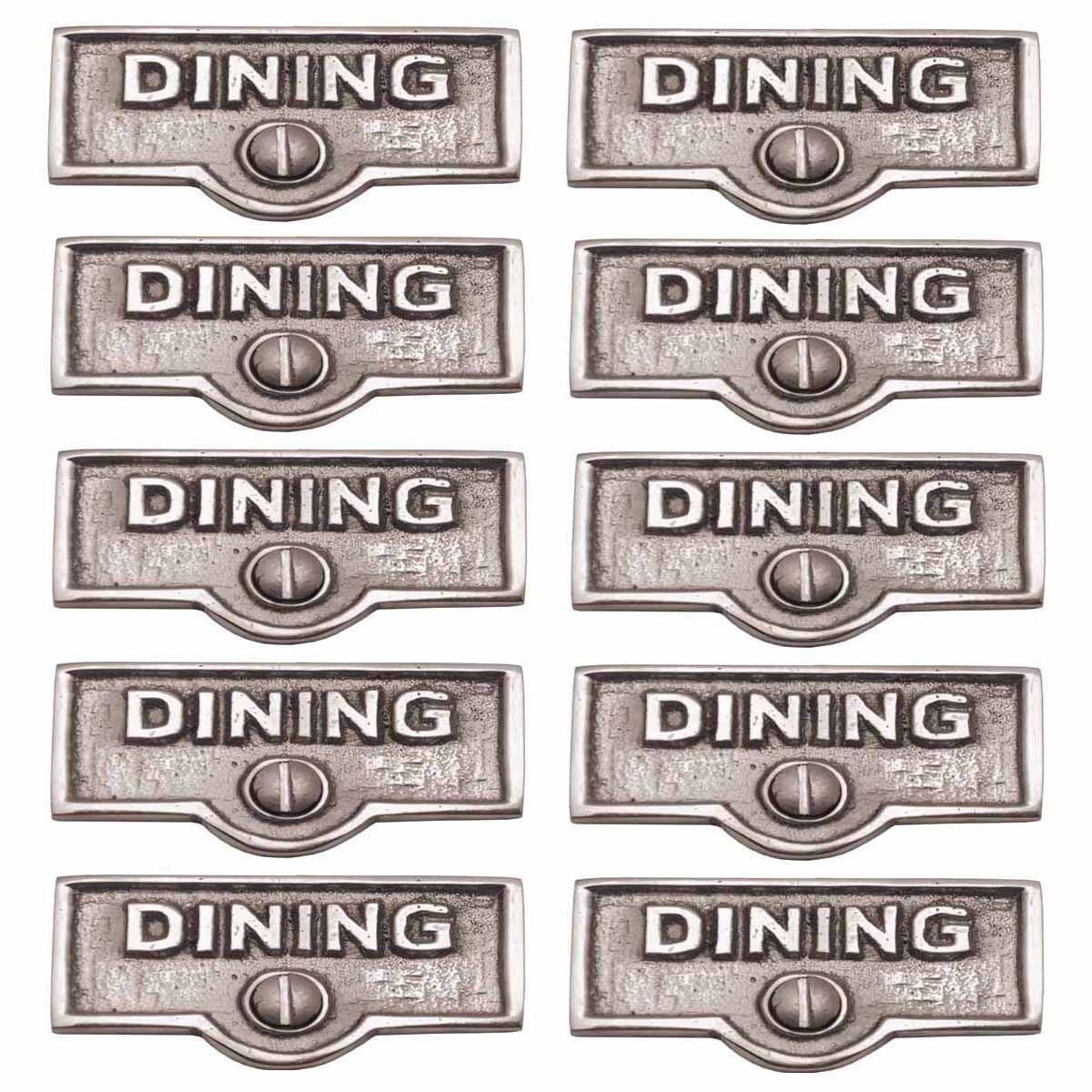 10 Switch Plate Tags DINING Name Signs Labels Chrome Brass | Renovator ...