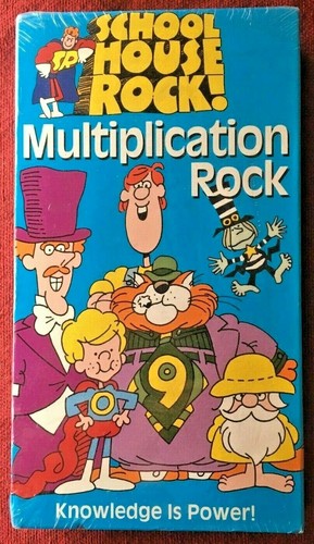 Schoolhouse Rock Multiplication VHS 1995 Saturday Morning Cartoon NEW w ...