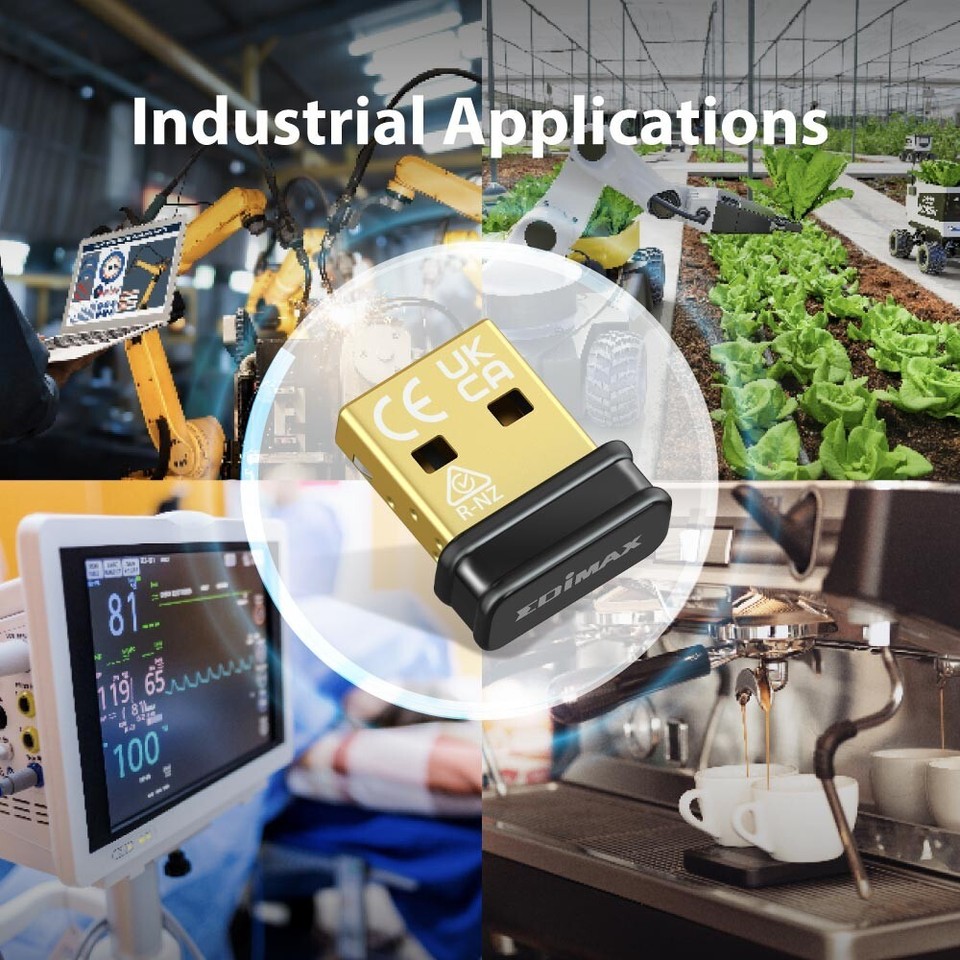 EDIMAX Wi-Fi 4 802.11n Adapter PC N150 Nano USB Adapter, 150Mbps EW ...