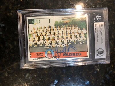 Roger Craig Autograph Signed 1979 Topps Padres Beckett Certified Auto ...