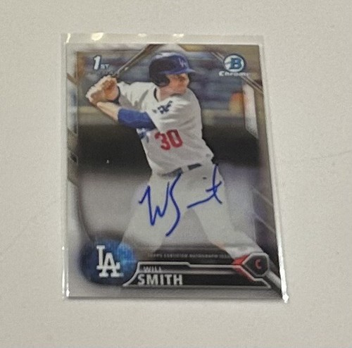 Will Smith Los Angeles Dodgers 1st Bowman Chrome Signed Rookie Card ...
