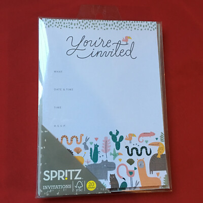 Spritz 20pk Invitation Cards W/Envelopes | eBay