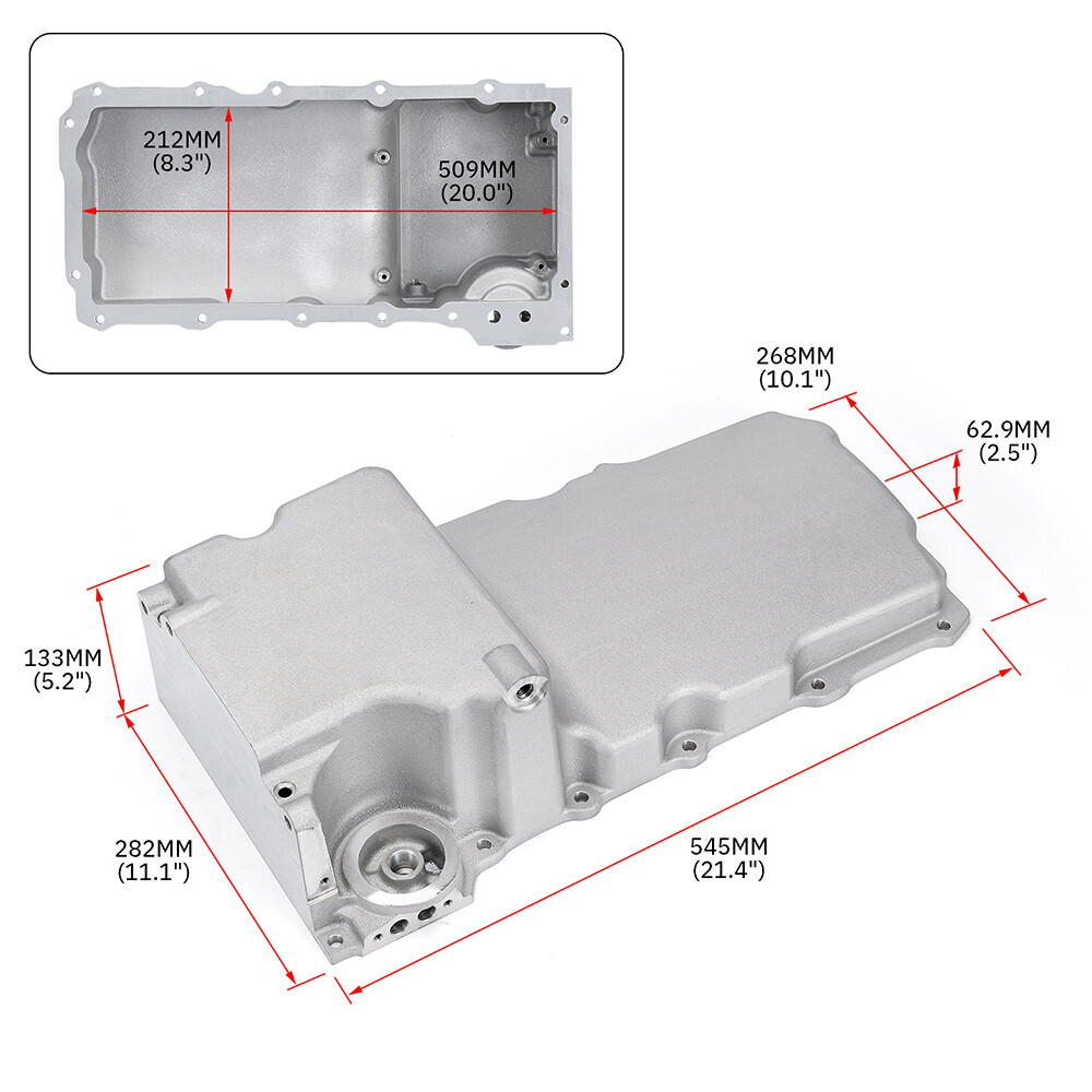 GM LS Swap Compatible Low Profile Rear Sump Oil Pan Kit, 46% OFF