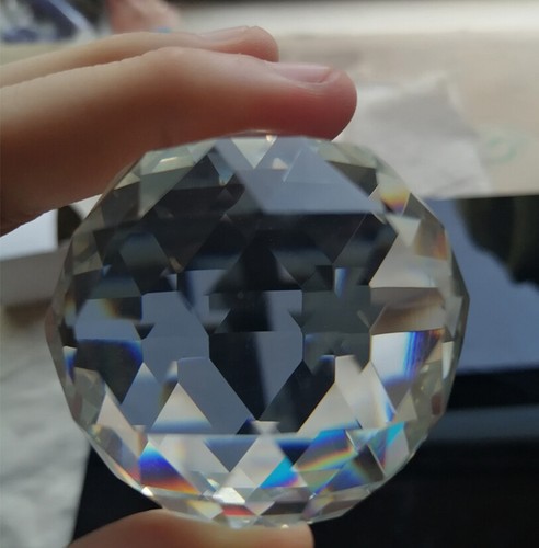 Paperweight Crystal Prism Ball Faceted Centerpiece Decoration ...
