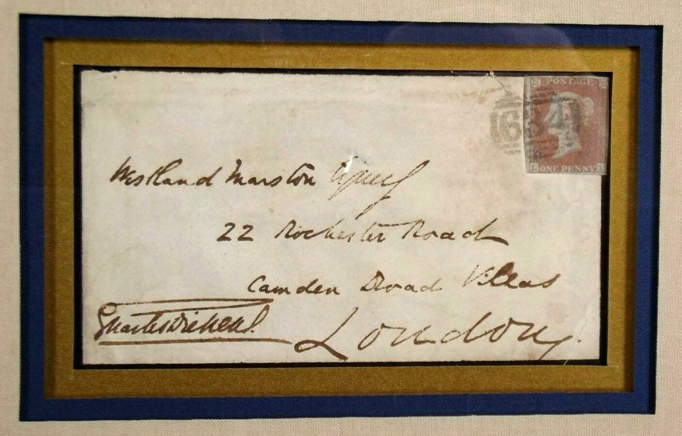 Charles Dickens English Writer Signed Autograph Framed Display JSA ...