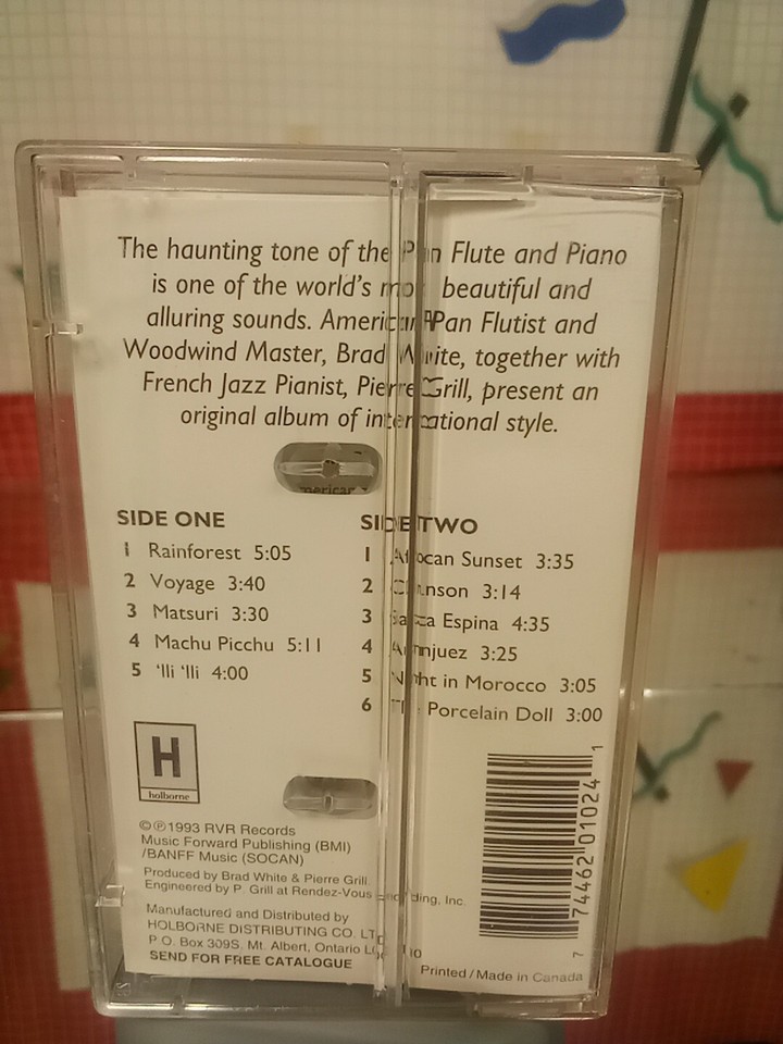 Voyage (Pan Flute and Piano) - Brad White & Pierre Grill Cassette World ...