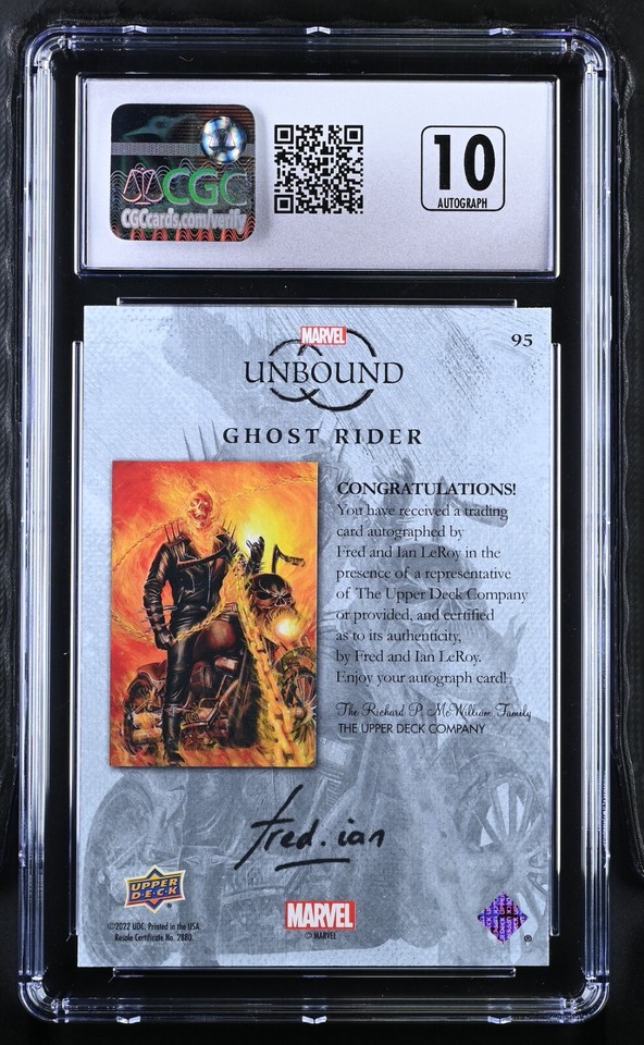2022 Upper Deck Marvel Unbound 07/50 Ghost Rider Fred Ian Auto #95 | eBay