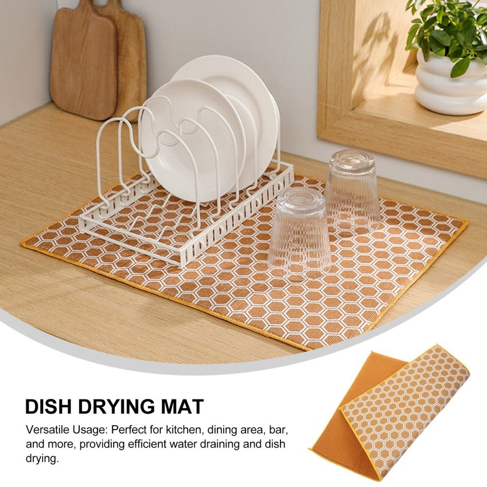Multi-use Dish Mat Drying for Kitchen Counter Water Absorbing Mats ...