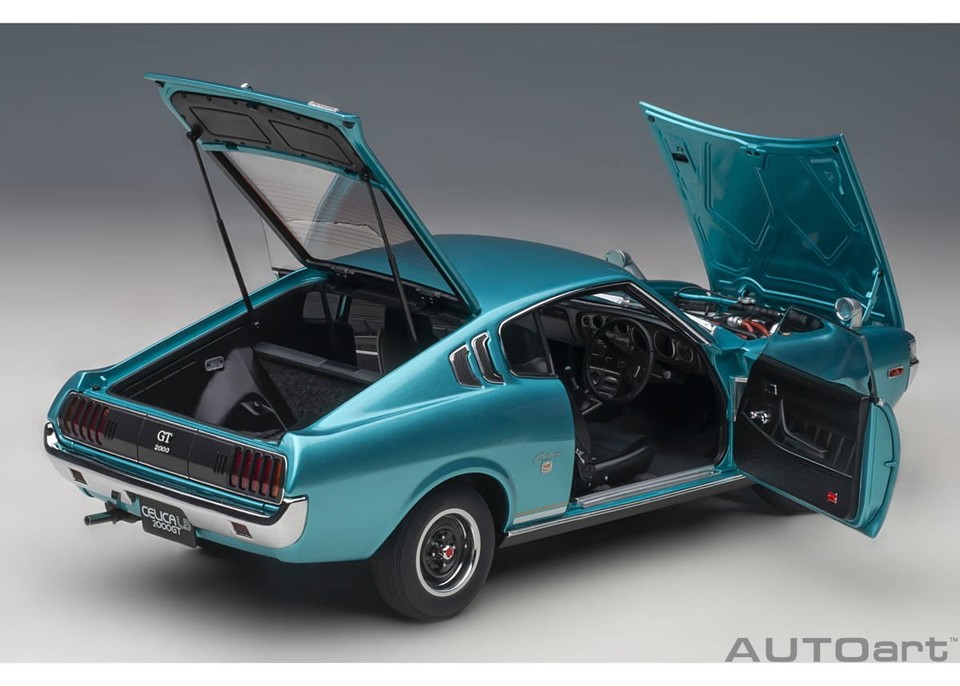 Toyota Celica Liftback 2000GT 1/18 Scale Model Turquoise Blue Metallic ...