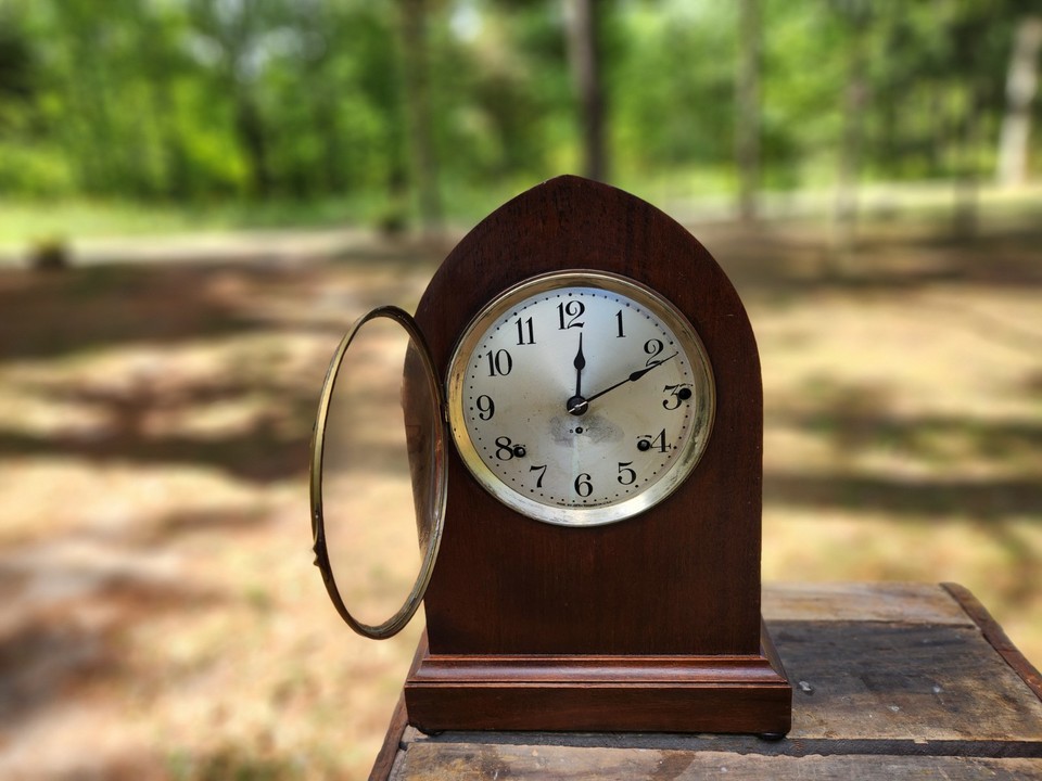 Antique SETH THOMAS ~ WESTMINSTER Key Wind Beehive Mantle CLOCK ...