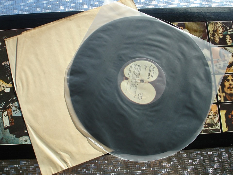 The Beatles ~ Let It Be ~ VINTAGE LP Apple Records Red Label AR 34001 ...