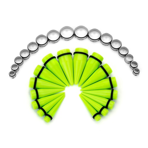 32Pcs 00G - 24mm Big Gauges Ear Stretching Kit Acrylic Tapers Surgical ...