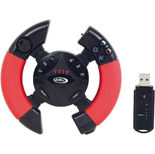 Intec Wireless Racing Controller Controller/Wheel/Light for PlayStation ...
